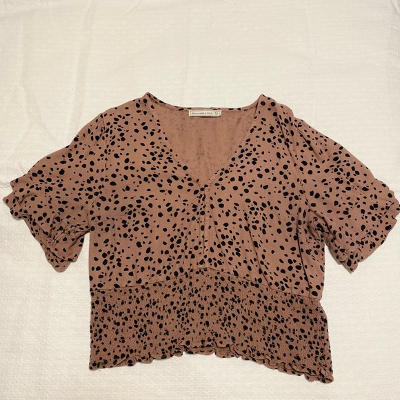 Abercrombie & Fitch | Tops | Abercrombie And Fitch Polka Dot Peplum ...